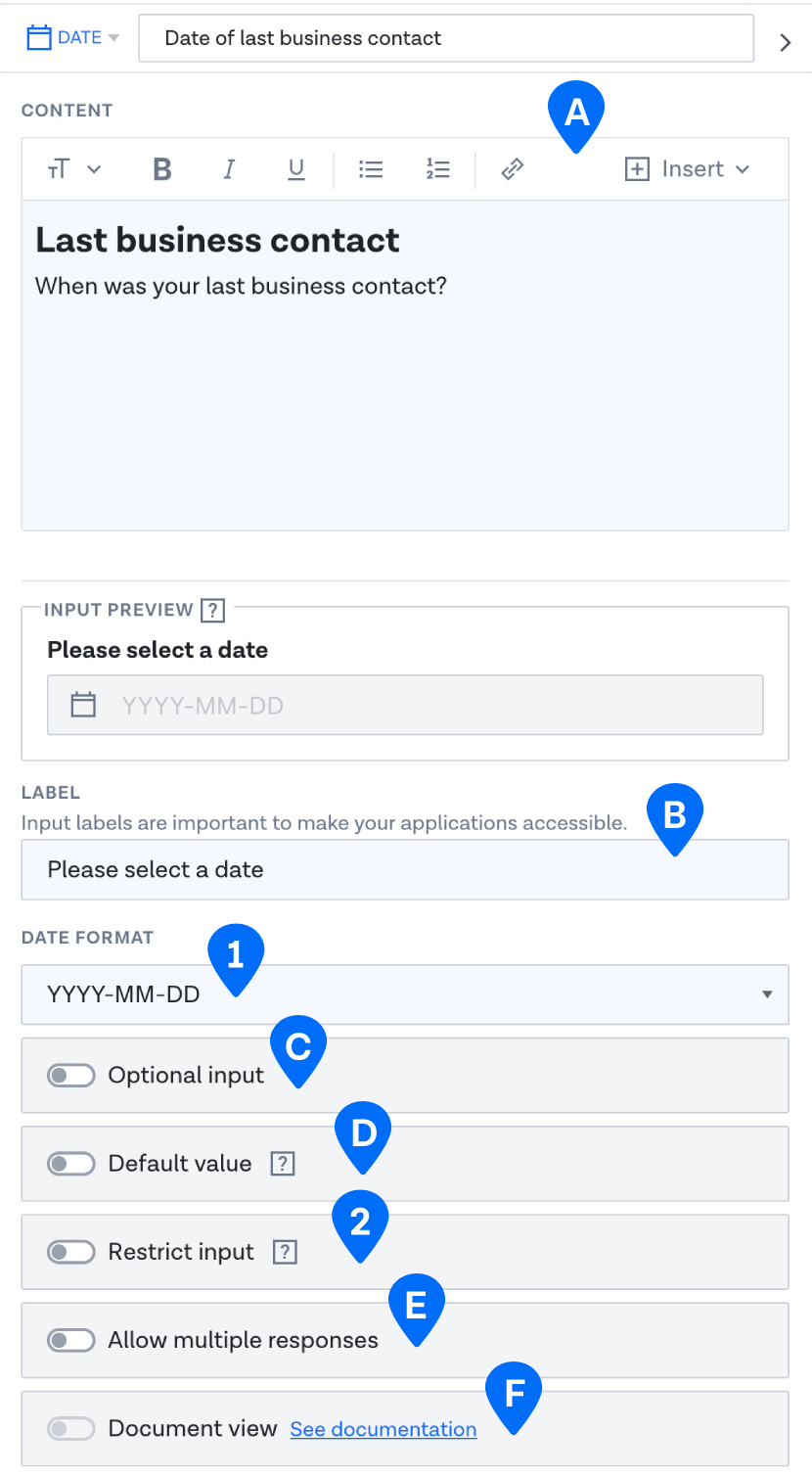 Ask for a Date input – BRYTER | Help Center