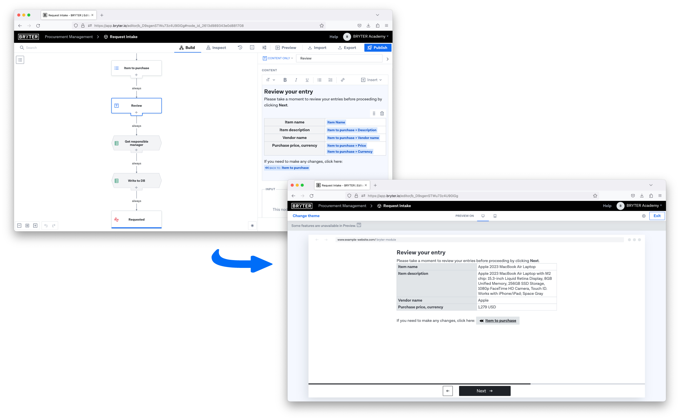 Add A Table To A Nodes Content Bryter Help Center