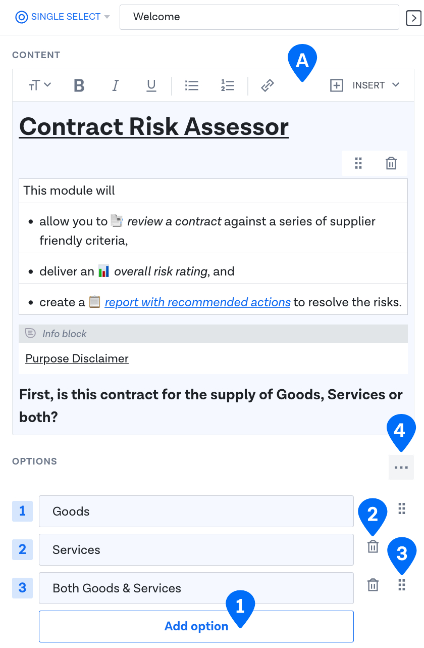 Ask to choose one option with Single Select – BRYTER | Help Center