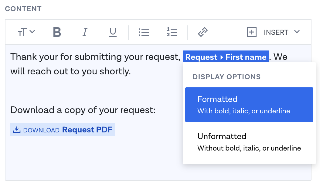 Reference a variable – BRYTER | Help Center