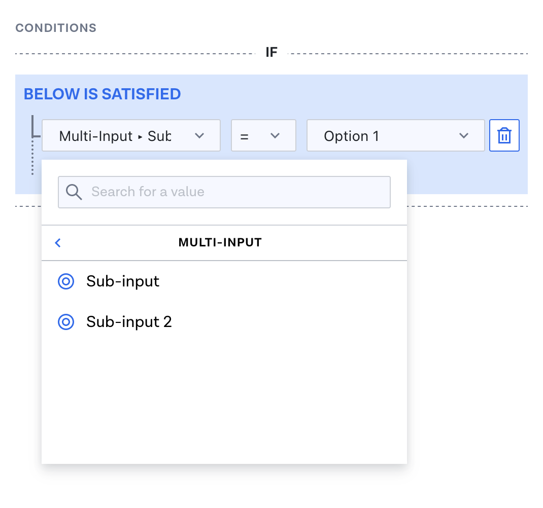 List of available conditions – BRYTER | Help Center